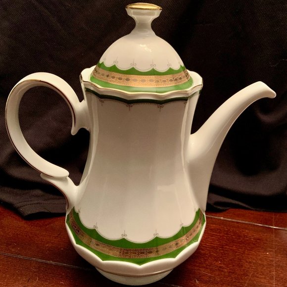 Dining | Vintage Eschenbach Bavaria Germany Green And Gold Coffee Pot ...